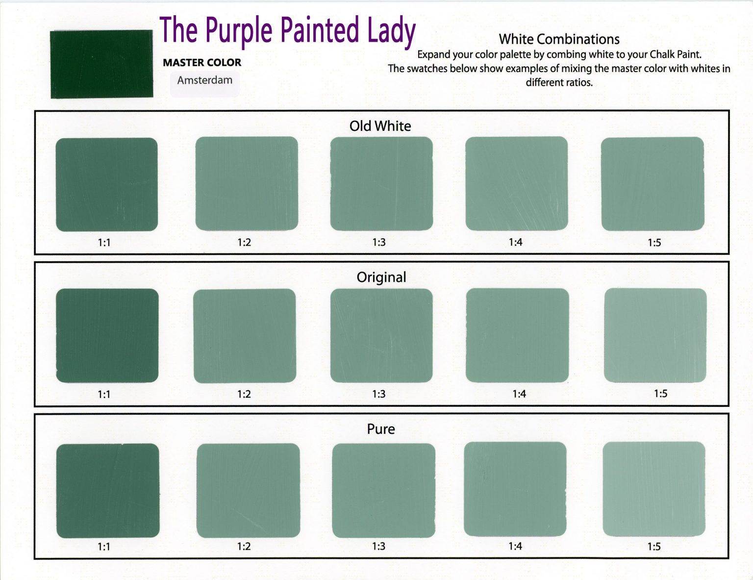 Chalk Paint® Sample Board Colors- all in a row | The Purple Painted Lady