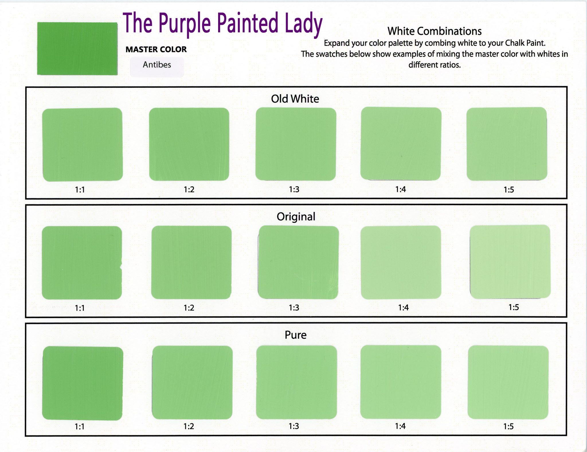 Chalk Paint® Sample Board Colors- all in a row | The Purple Painted Lady