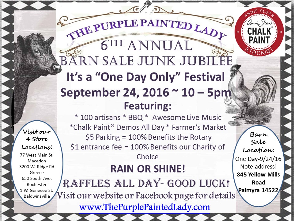 FESTIVAL…. Barn Sale Junk Jubilee 9/24/2016 | The Purple Painted Lady