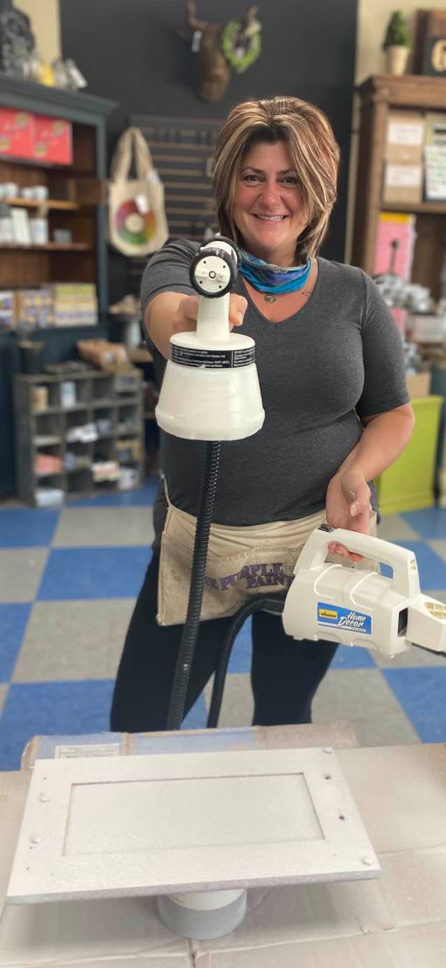 Spraying Chalk Paint® by Annie Sloan with a Paint Sprayer | The Purple ...